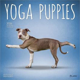 Yoga Puppies OFFICIAL | 2026 12 x 24 Inch (Hanging) Monthly Square Wall ...